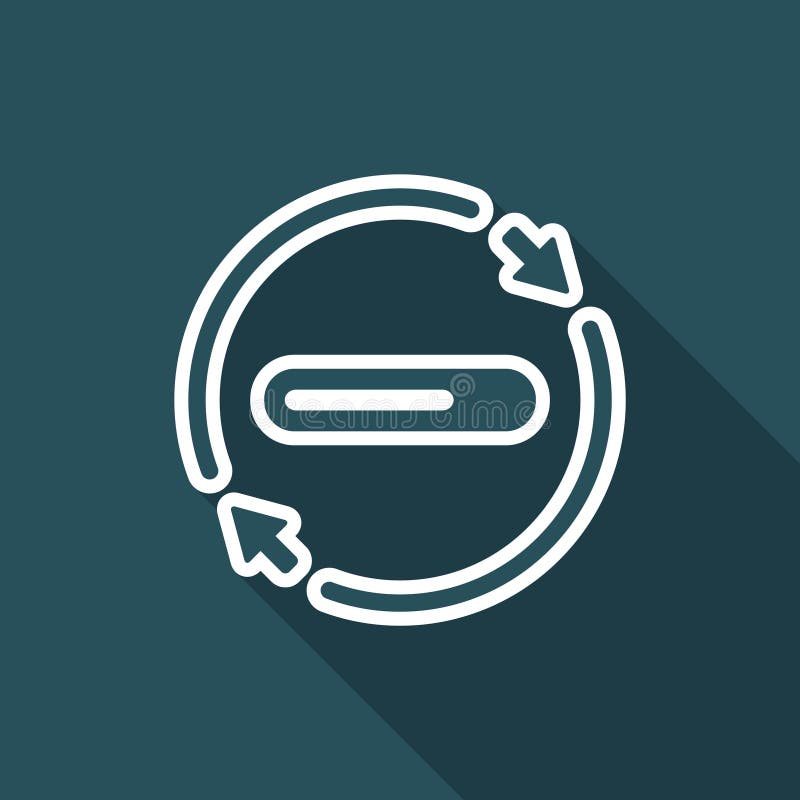 Refresh progress bar icon stock vector. Illustration of makeover ...