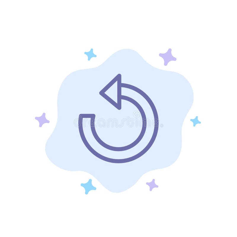 Refresh, Reload, Rotate, Repeat Blue Icon on Abstract Cloud Background ...
