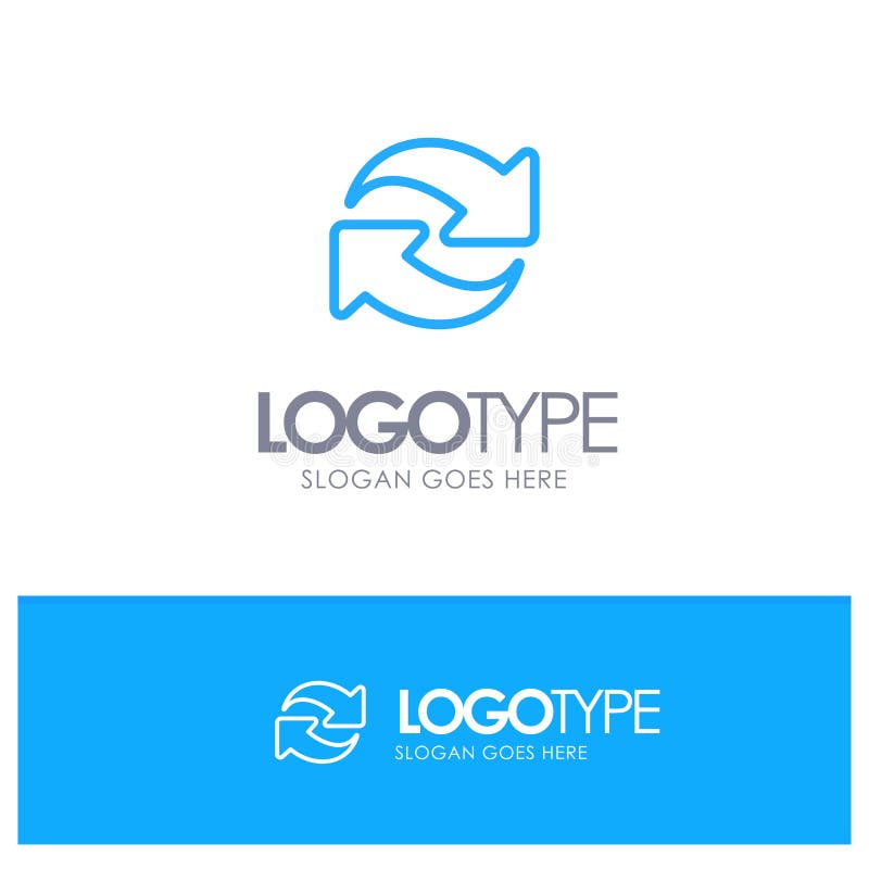 Refresh, Reload, Rotate, Repeat Blue Outline Logo Place for Tagline ...