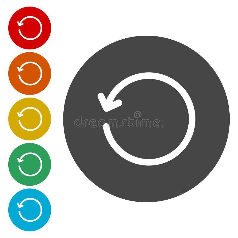 Refresh, Reload, Rotate, Repeat Abstract Flat Color Icon Template Stock ...