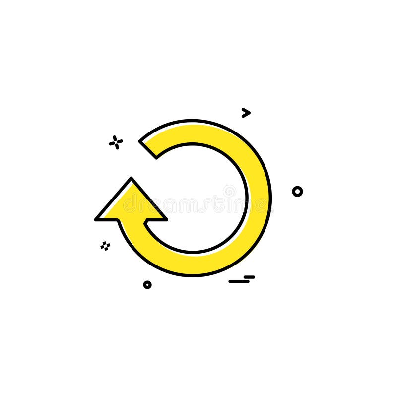 Refresh Restart Icon Vector Design Stock Vector - Illustration of ...