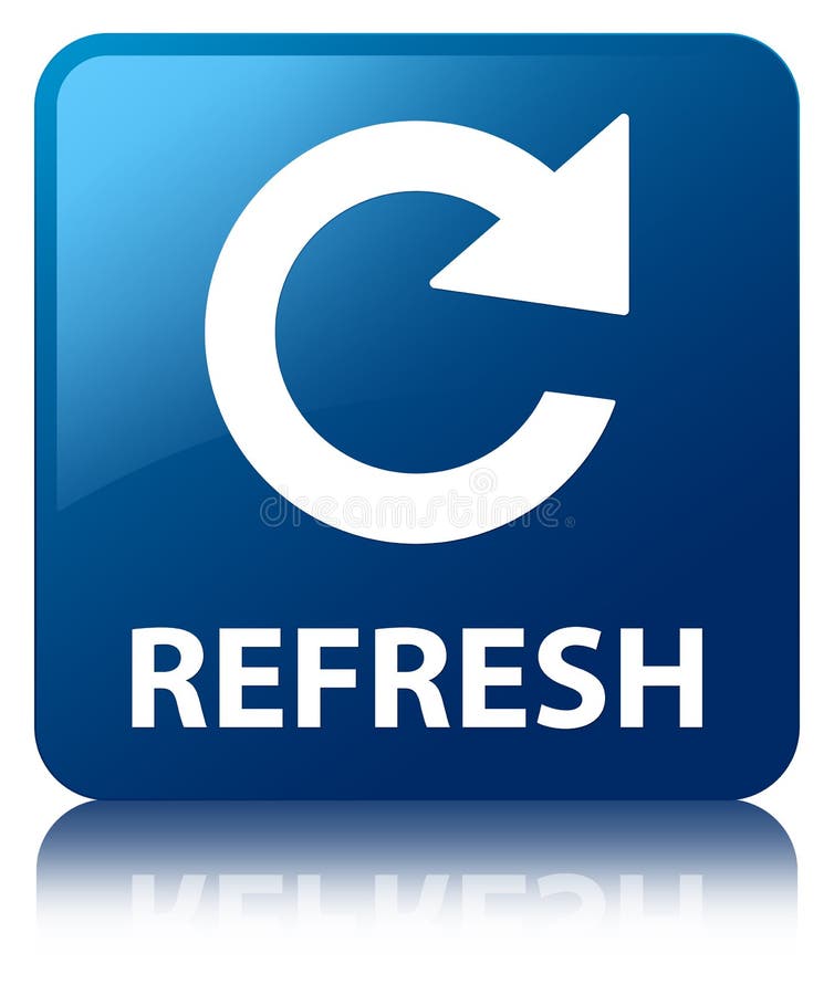 Refresh (rotate Arrow Icon) Blue Square Button Stock Illustration ...