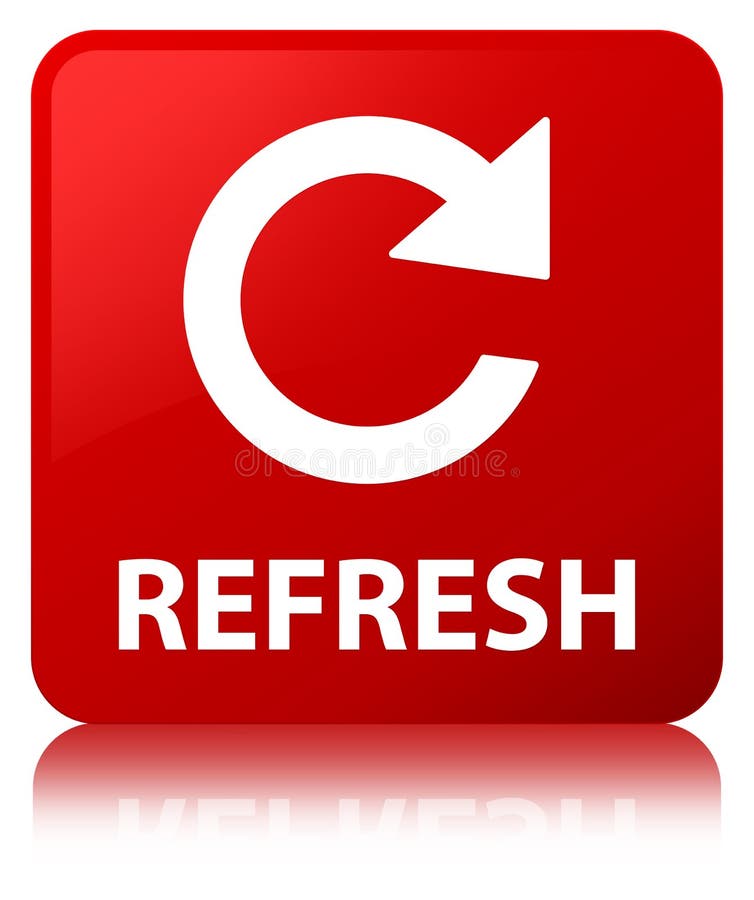 Refresh (rotate Arrow Icon) Red Square Button Stock Illustration ...