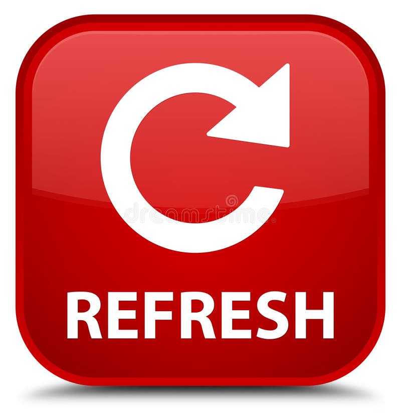 Refresh (rotate Arrow Icon) Special Red Square Button Stock ...