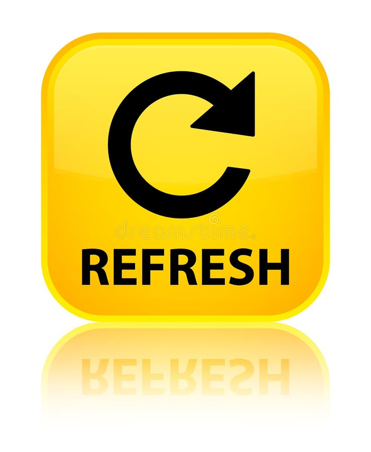 Refresh (rotate Arrow Icon) Special Yellow Square Button Stock ...
