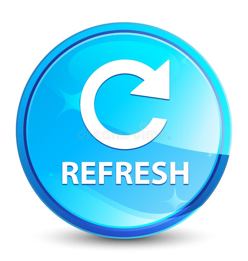 Refresh (rotate Arrow Icon) Splash Natural Blue Round Button Stock ...