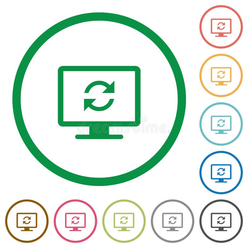 Refresh screen icon vector stock vector. Illustration of solid - 107269756