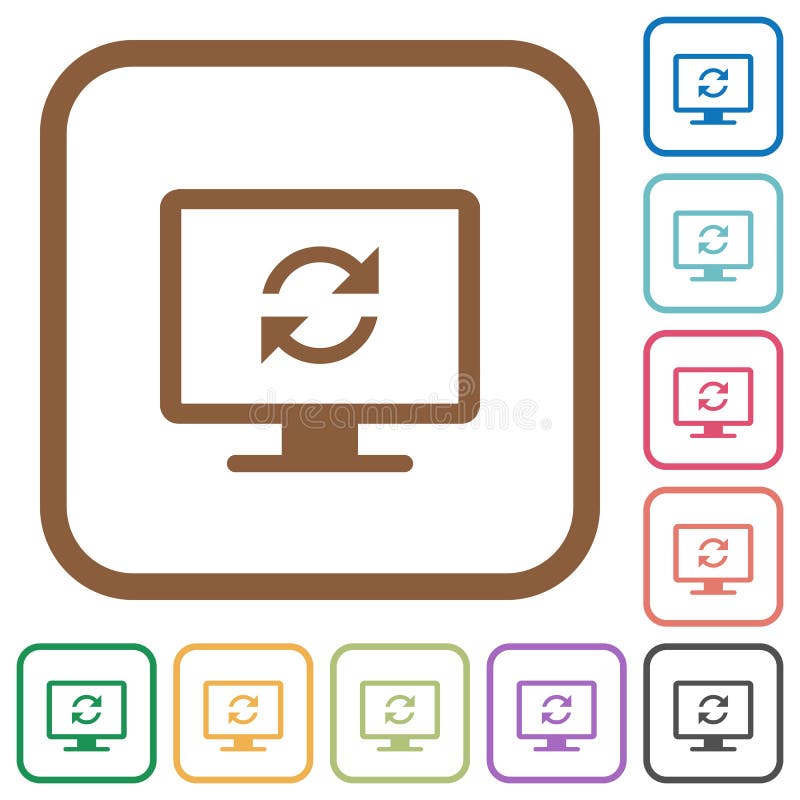 Refresh screen icon vector stock vector. Illustration of solid - 107269756