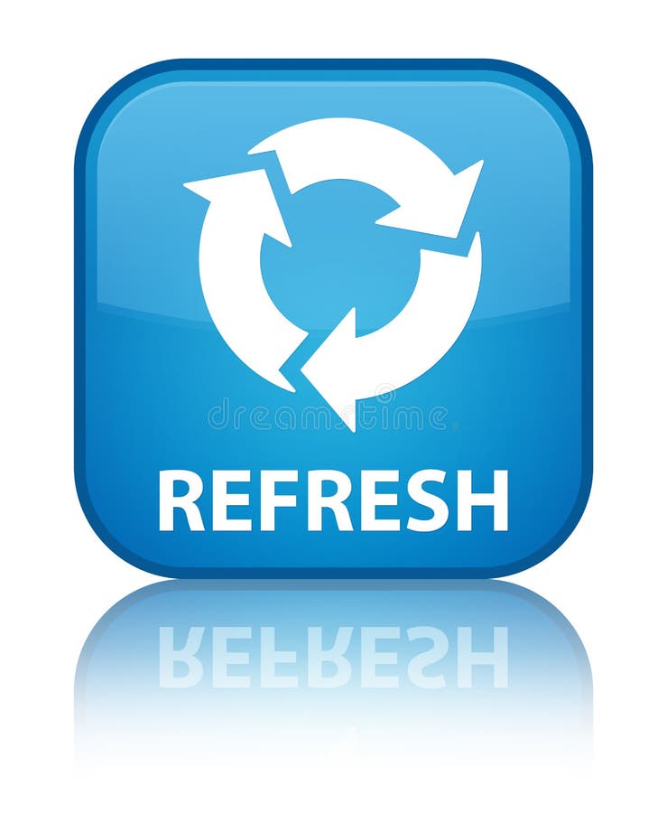 Refresh Special Cyan Blue Square Button Stock Illustration ...