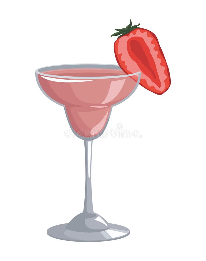 Refresh Strawberry Drink Cocktail Stock Vector - Illustration of ...