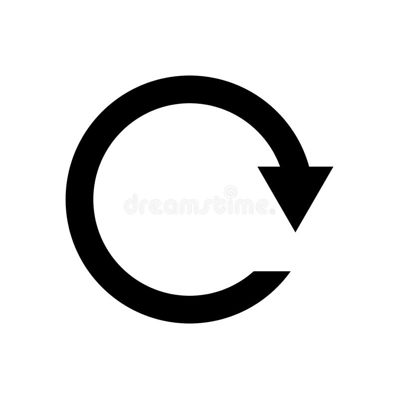 Refresh Symbol. Restart Sign. Circular Arrow. Interface Button ...