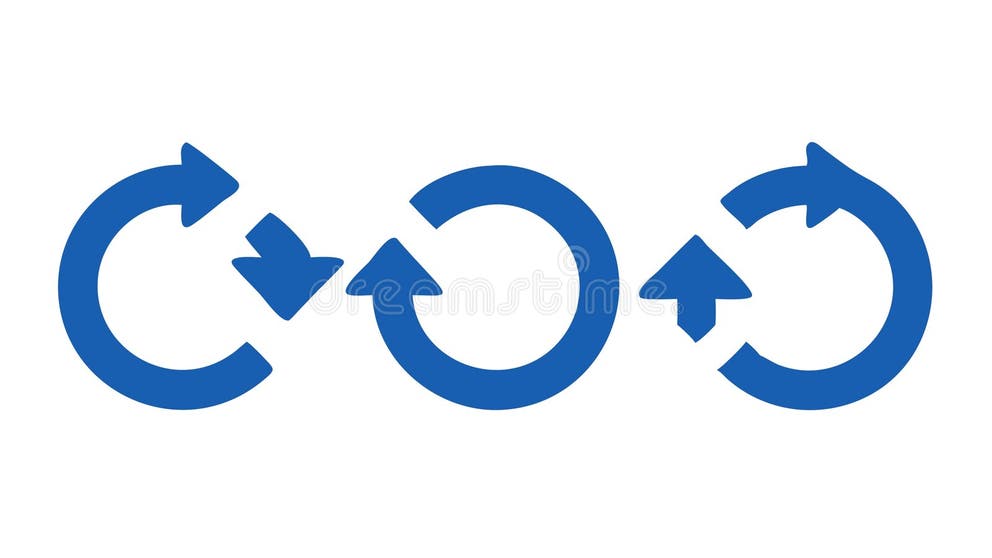 Refresh Sync Arrows Icon Reload Update Circular Motion Loop Process Vector, Vector Design ...