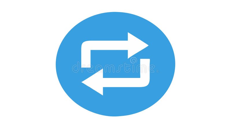 Refresh Sync Circular Arrows Flat Design UI UX Icon, Vector Design Generative AI Stock Vector ...