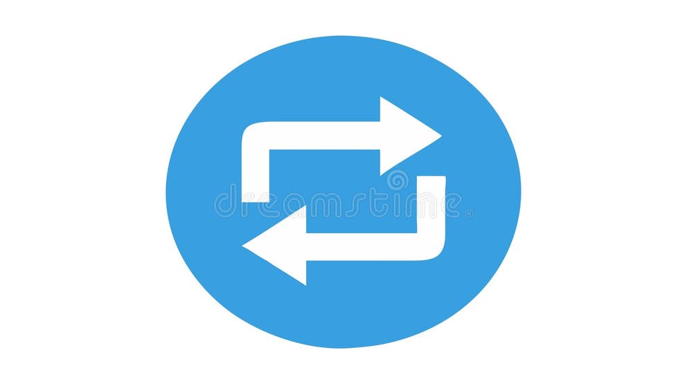 Refresh Sync Circular Arrows Flat Design UI UX Icon, Vector Design Generative AI Stock Vector ...