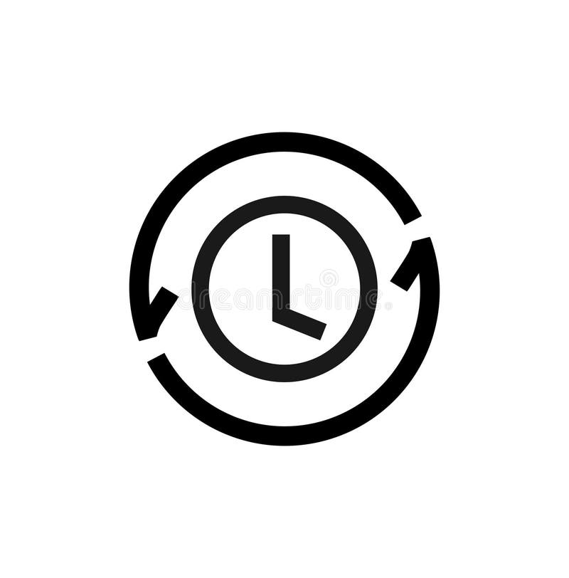 Refresh Time Arrow Line Icon. Stock Illustration - Illustration of time ...