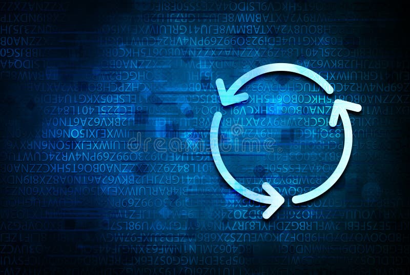 Refresh Update Icon Abstract Blue Background Illustration Design Stock ...