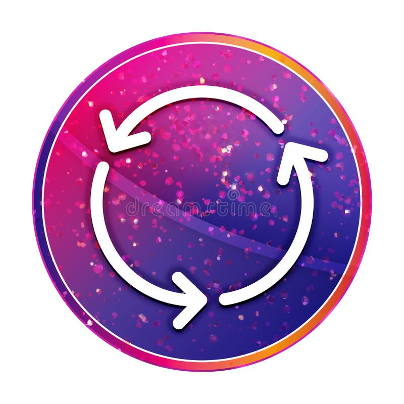 Refresh Update Icon Creative Trendy Colorful Round Button Illustration ...