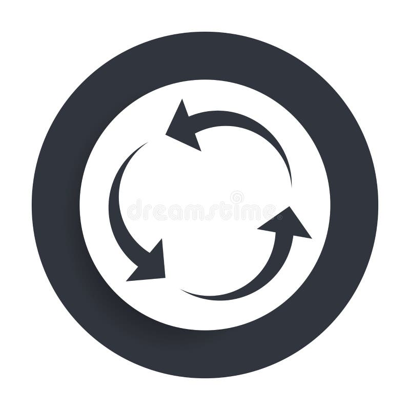 Refresh Update Icon Flat Vector Illustration Design Round Buttons ...