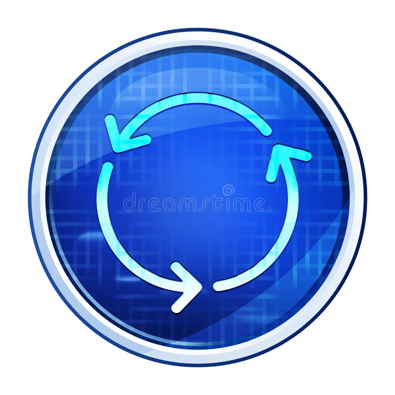Refresh Update Icon Futuristic Blue Round Button Vector Illustration ...