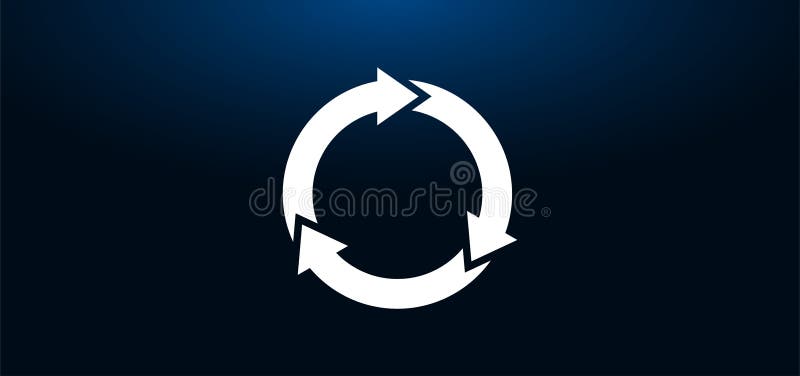 Refresh Update Icon Crystal Blue Banner Background Stock Illustration ...