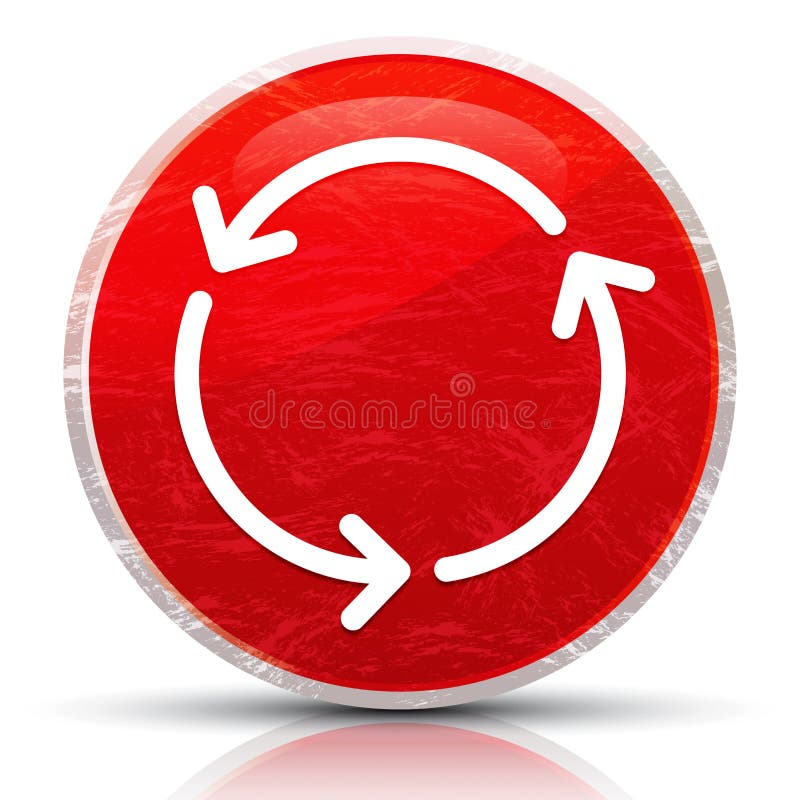Refresh Update Icon Metallic Grunge Abstract Red Round Button ...