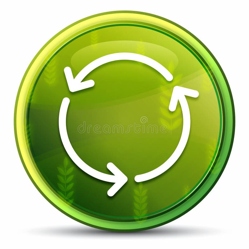 Abstract Shiny Green Refresh Icon Stock Vector - Illustration of ...