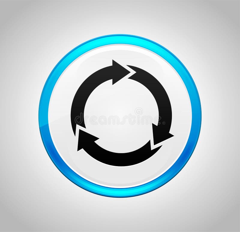 Refresh Update Icon Round Blue Push Button Stock Illustration ...
