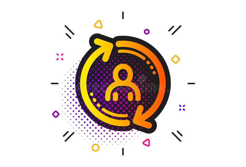 Refresh User Info Line Icon. Update Profile Sign. Vector Stock Vector ...