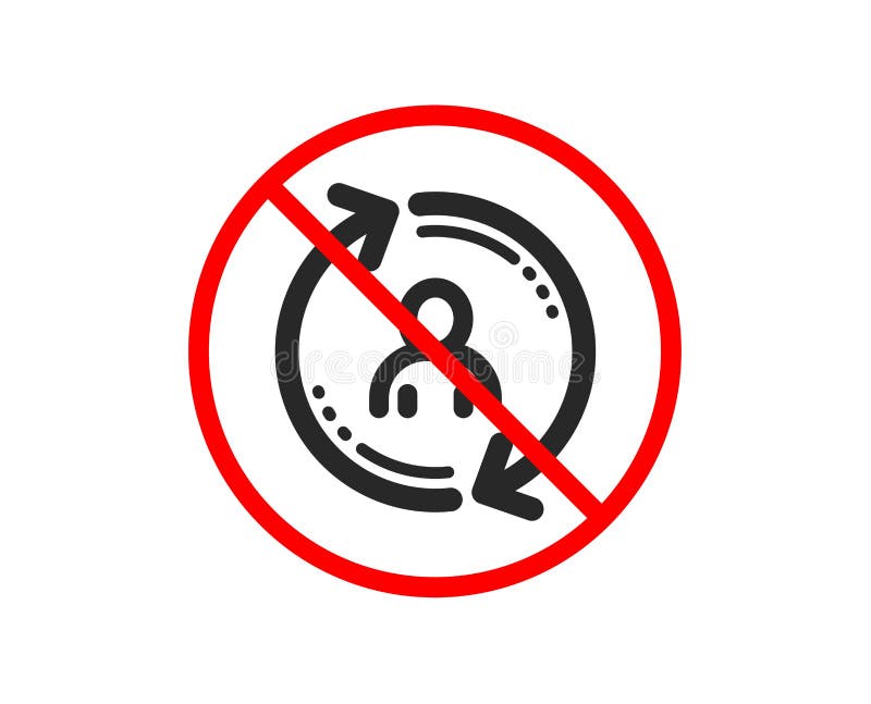 Refresh User Info Line Icon. Update Profile Sign. Vector Stock Vector ...