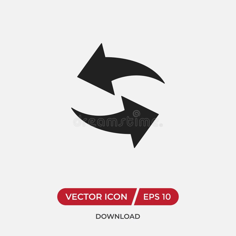Refresh Vector Icon in Modern Design Style for Web Site and Mobile App ...