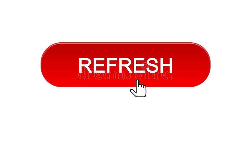 Refresh Web Interface Button Clicked with Mouse Cursor, Red Color, Innovation Stock Illustration ...