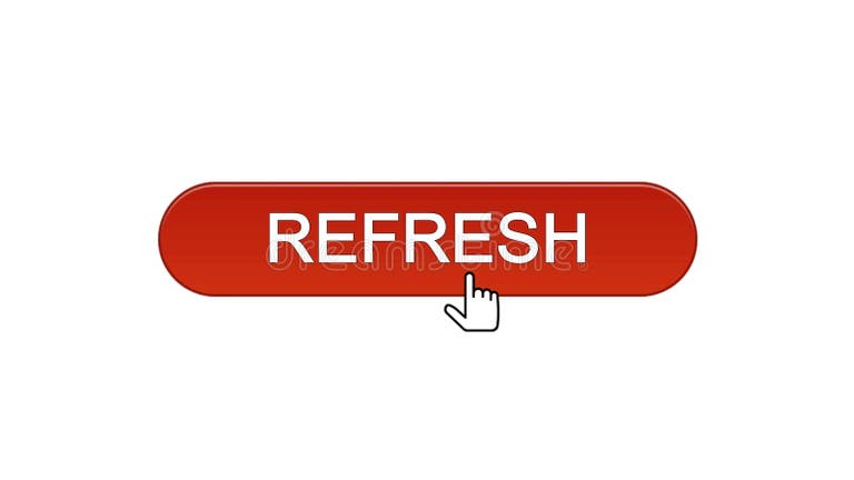 Refresh Web Interface Button Clicked with Mouse Cursor, Wine Red ...