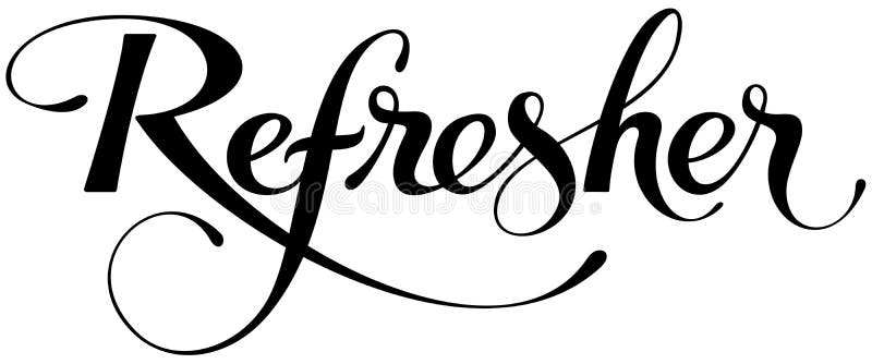 Refresher - Custom Calligraphy Text Stock Vector - Illustration of ...