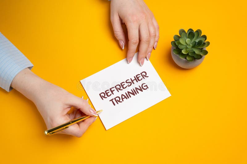 Refresher Training Concept. Stock Image - Image of inscription, revisit ...