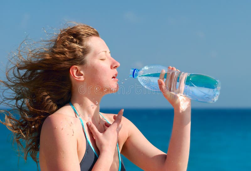 Refreshing stock image. Image of girl, drops, relax, pouring - 13230855