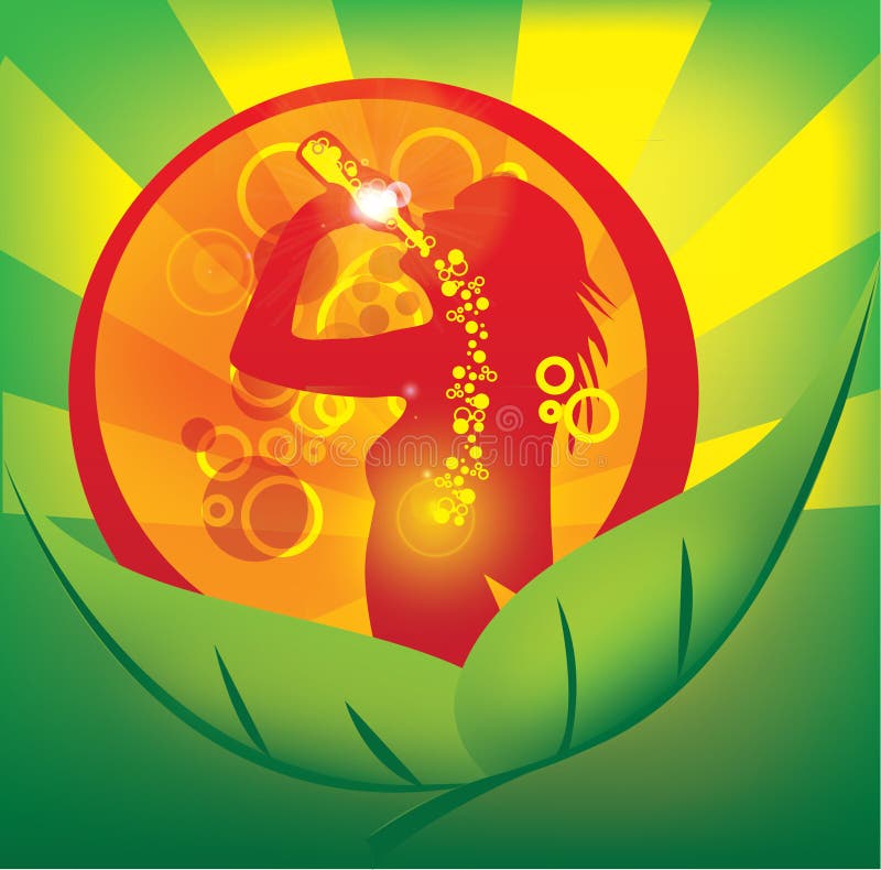 Refreshing stock vector. Illustration of green, farm - 28709586