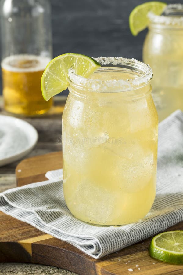 Refreshing Alcoholic Beer Margarita Beerita Stock Image - Image of ...