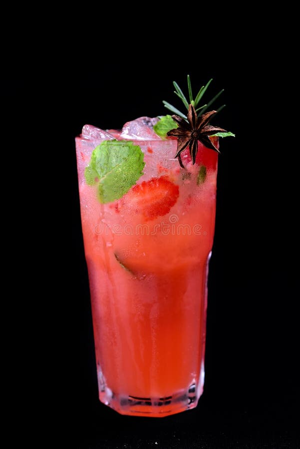 Refreshing Alcoholic Drink With Fruits Chilled Vodka And Gin Lemon
