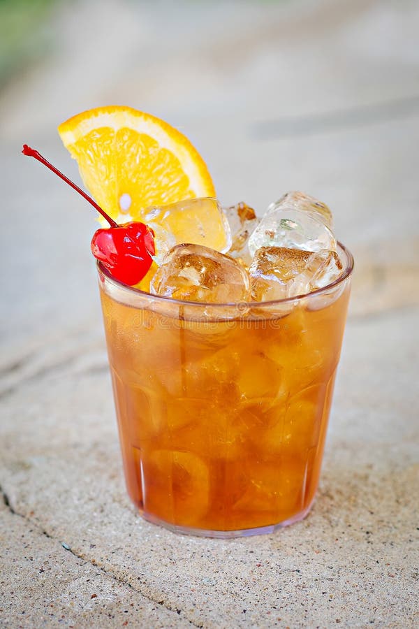 Refreshing Alcoholic Tropical Cocktail Manhattan Stock Image - Image of ...