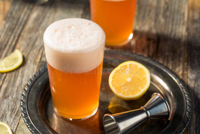 Refreshing Aperol Beer Shandy Cocktail Stock Image - Image of brewery ...