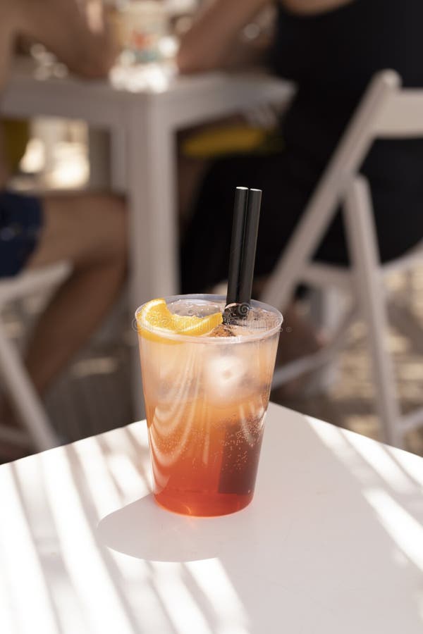 Refreshing Aperol Spritz Cocktail on a Sunny Beach, Capturing the ...