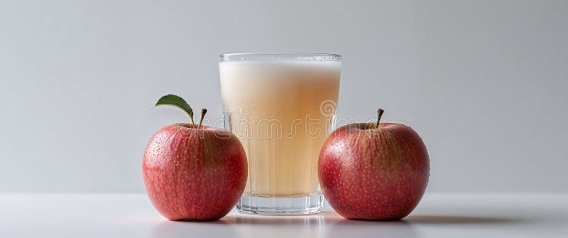 Refreshing Apple Beverage Featuring Ripe Red Apples Stock Image - Image ...