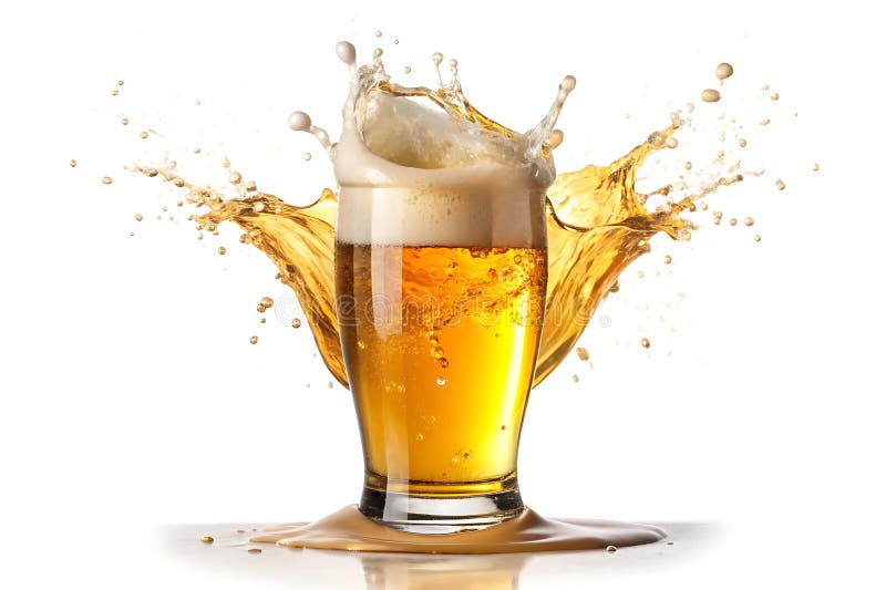 Refreshing Beer Splash - Perfect for Your Next Ad Stock Illustration ...