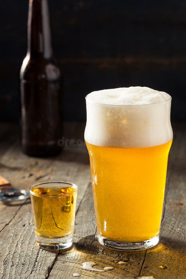 Refreshing Beer and Whiskey Shot Boilermaker Stock Image - Image of ...