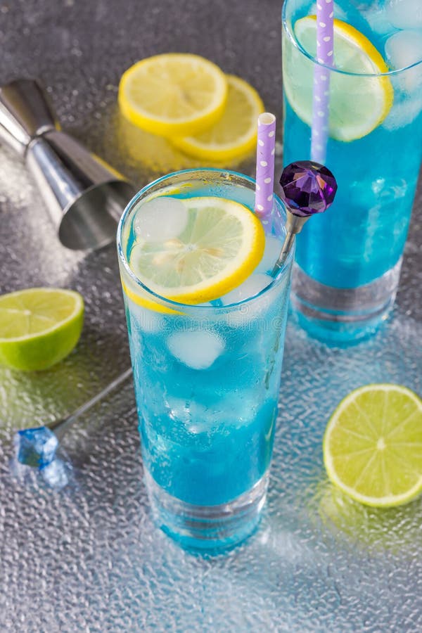 Blue Curacao and Vodka Cocktail Stock Image - Image of alcohol ...