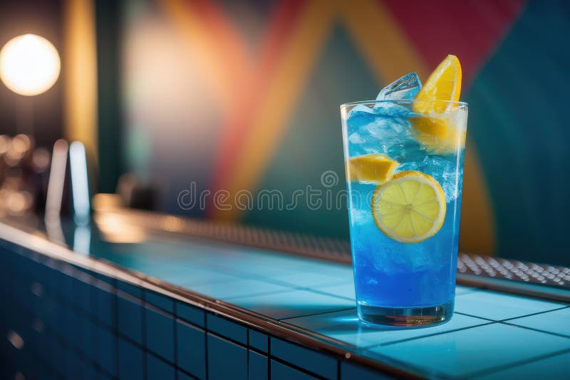 Lemonade Cocktail with Tropical Fruits. Ai Generative Stock ...