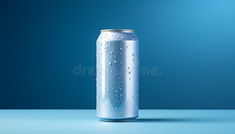 Refreshing Blue Soda in a Clean, Transparent Bottle Generated by AI ...