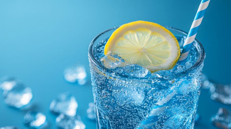 Blue Sparkling Lights on Black Background and Space Stock Illustration ...