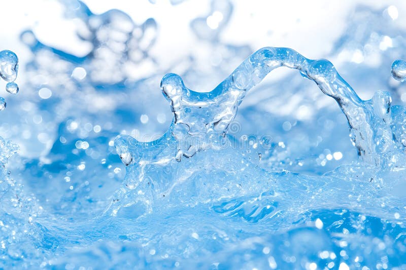 Refreshing Blue Water Splash Texture Background Image Stock ...