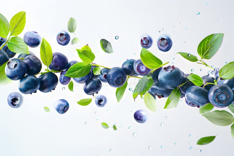 Refreshing Blueberries Splash Stock Photo - Image of white, juicy ...